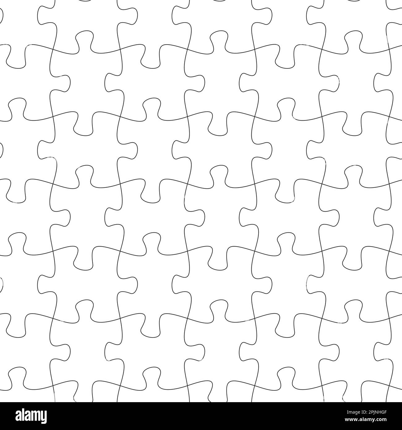 Jigsaw pieces seamless pattern, template. puzzle pieces connected ...