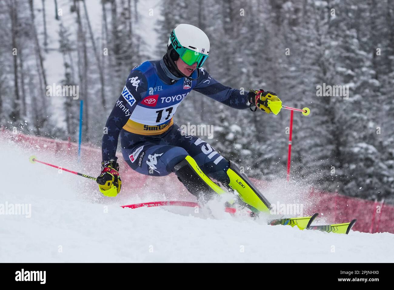 Camden Palmquist competes in the men's slalom ski race during the U.S ...
