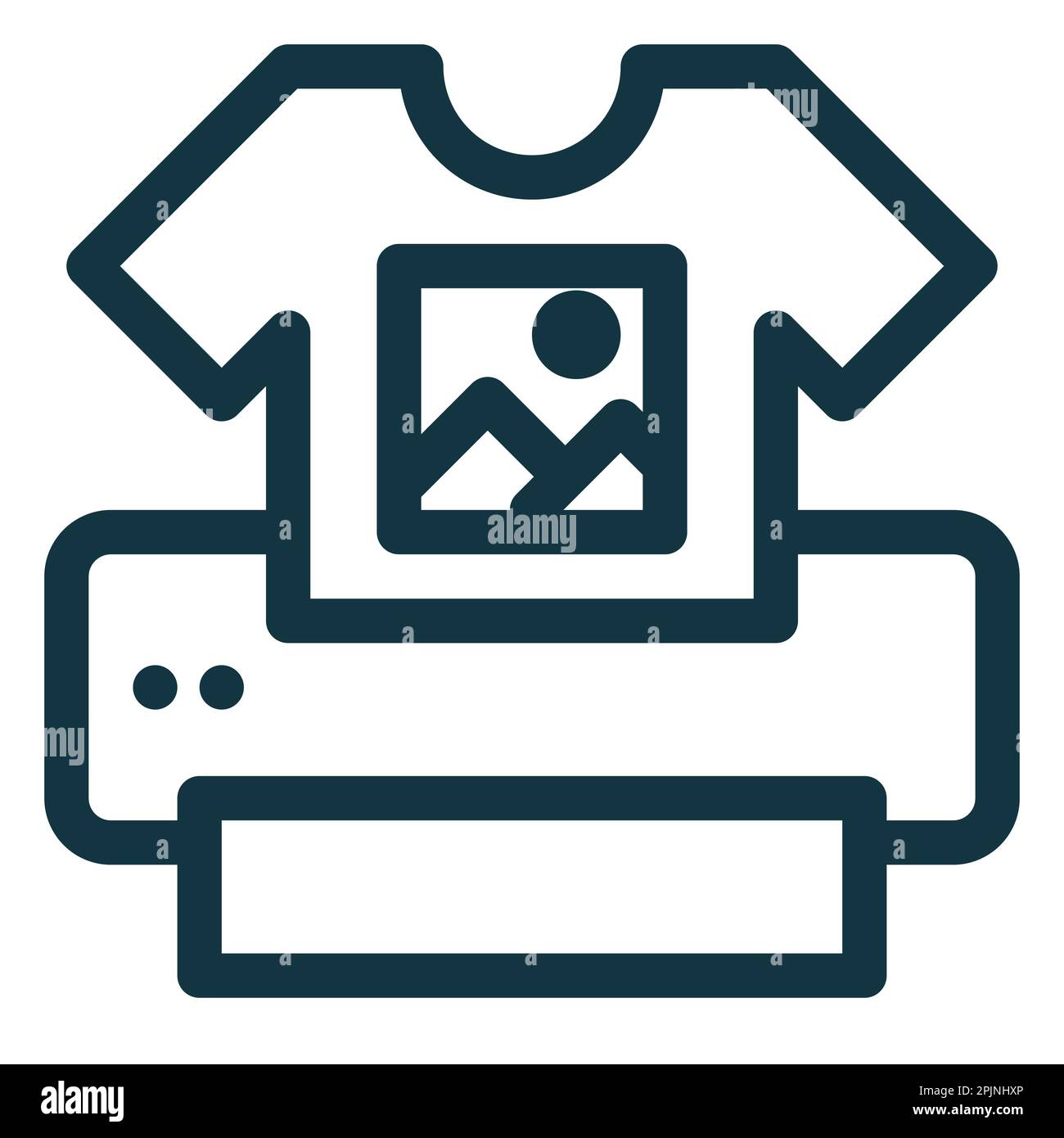 Print on t-shirt icon. Print on demand service icon. Tee print. Vector ...