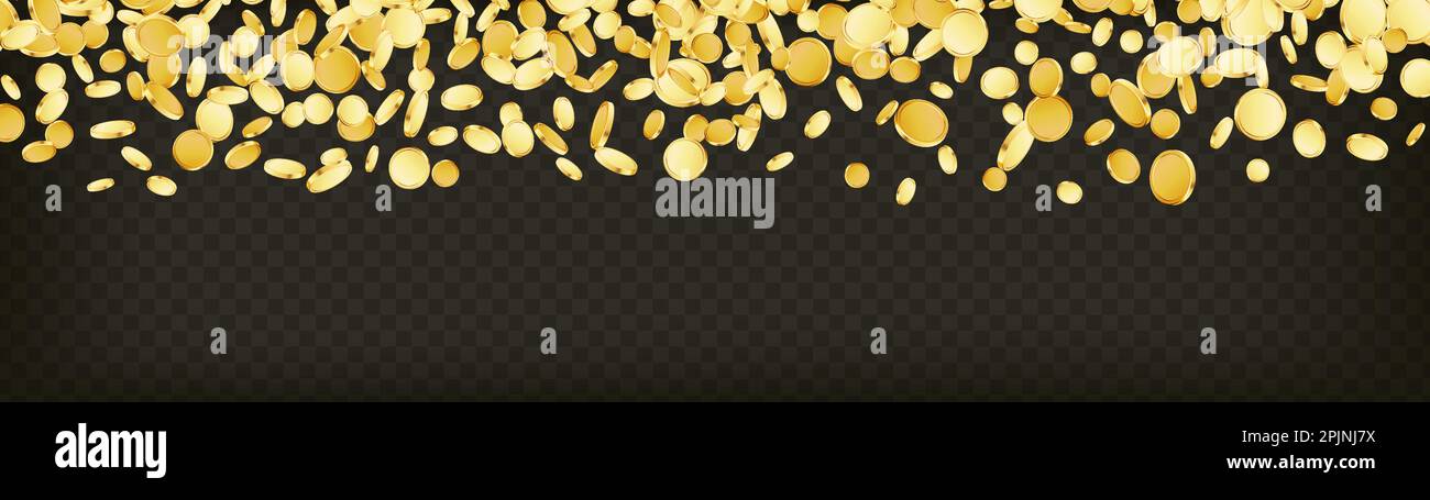 Falling coins background. Casino jackpot or win concept. Cash fall ...