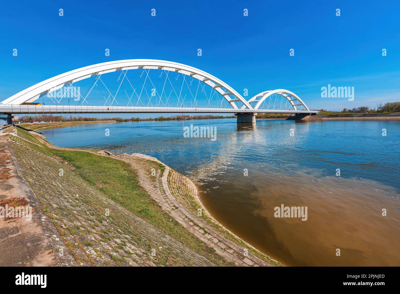 Danube river water pollution in Novi Sad. Direct sewage outfall into ...