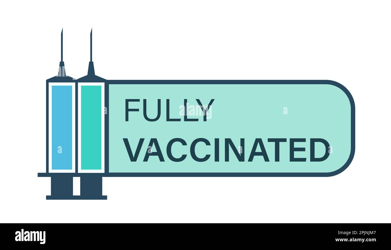 Badge for fully vaccinated person. Vaccination badge, vaccine sticker ...
