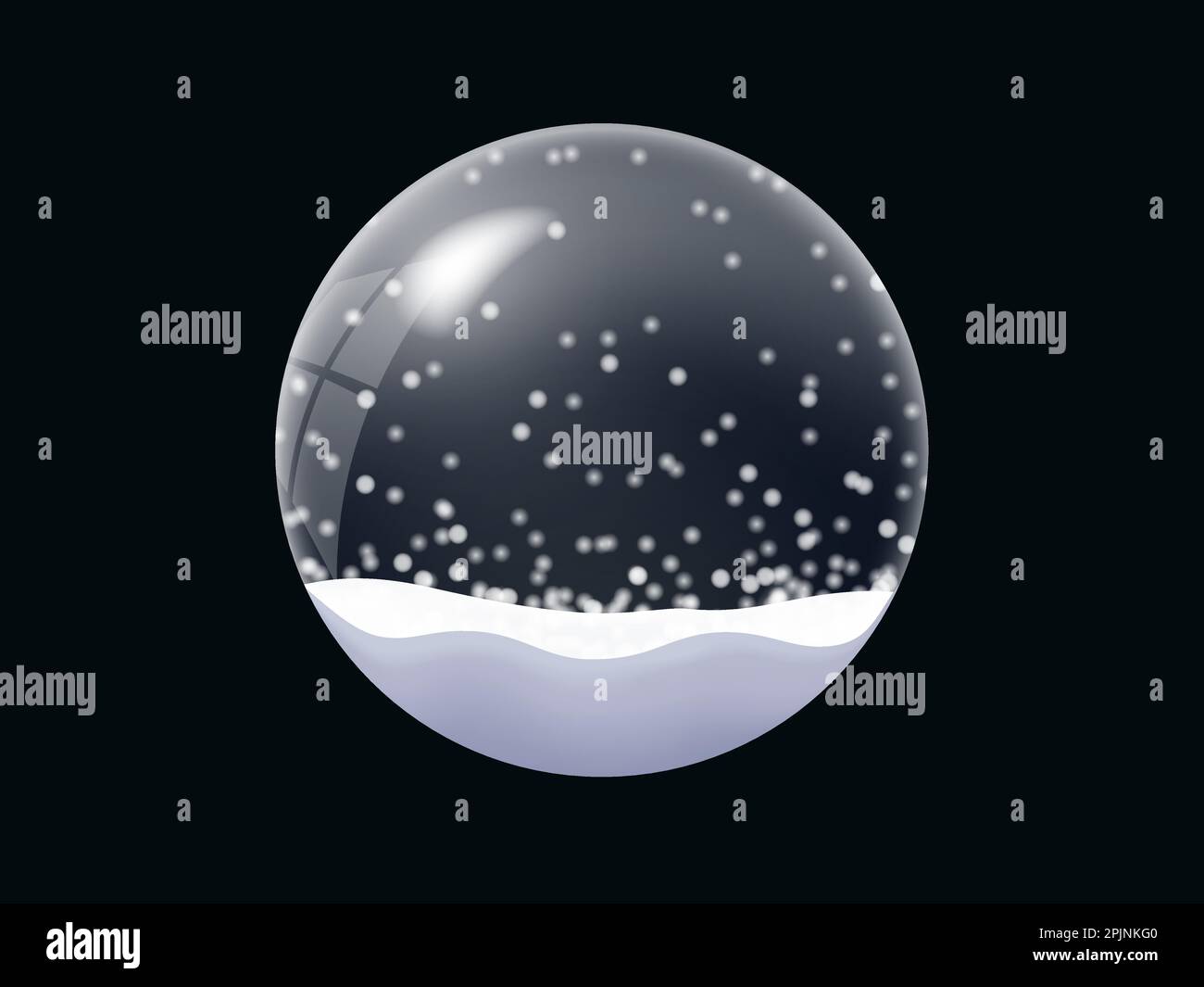 Glass christmas sphere in realistic style. Christmas ball with ...