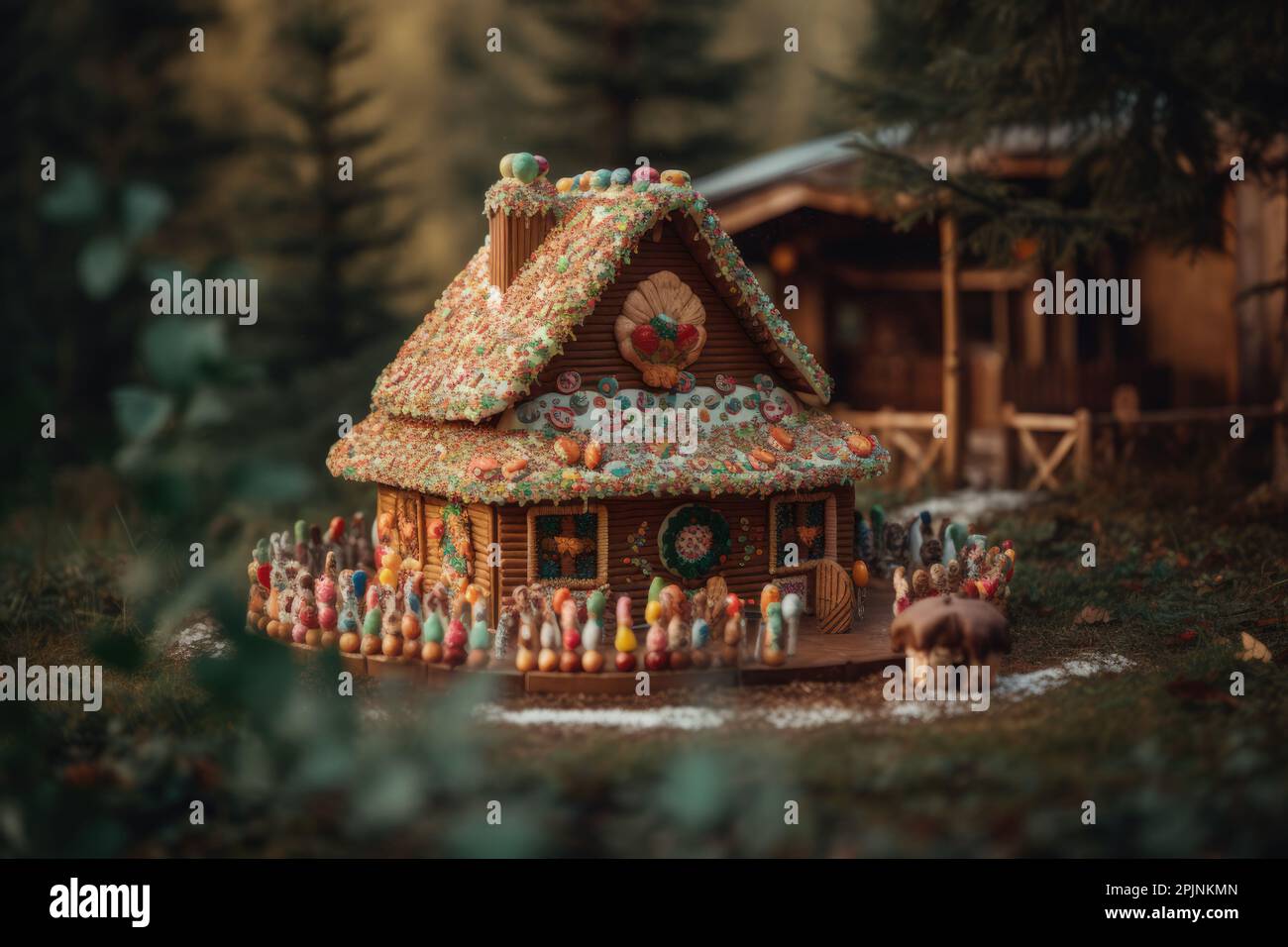 Candy House In Forest