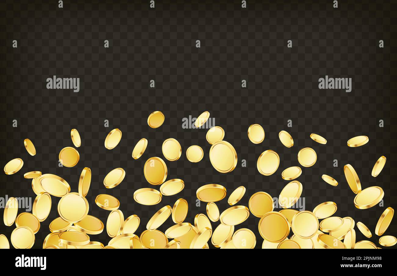 Gold coins falling down 3d Stock Vector Images - Alamy