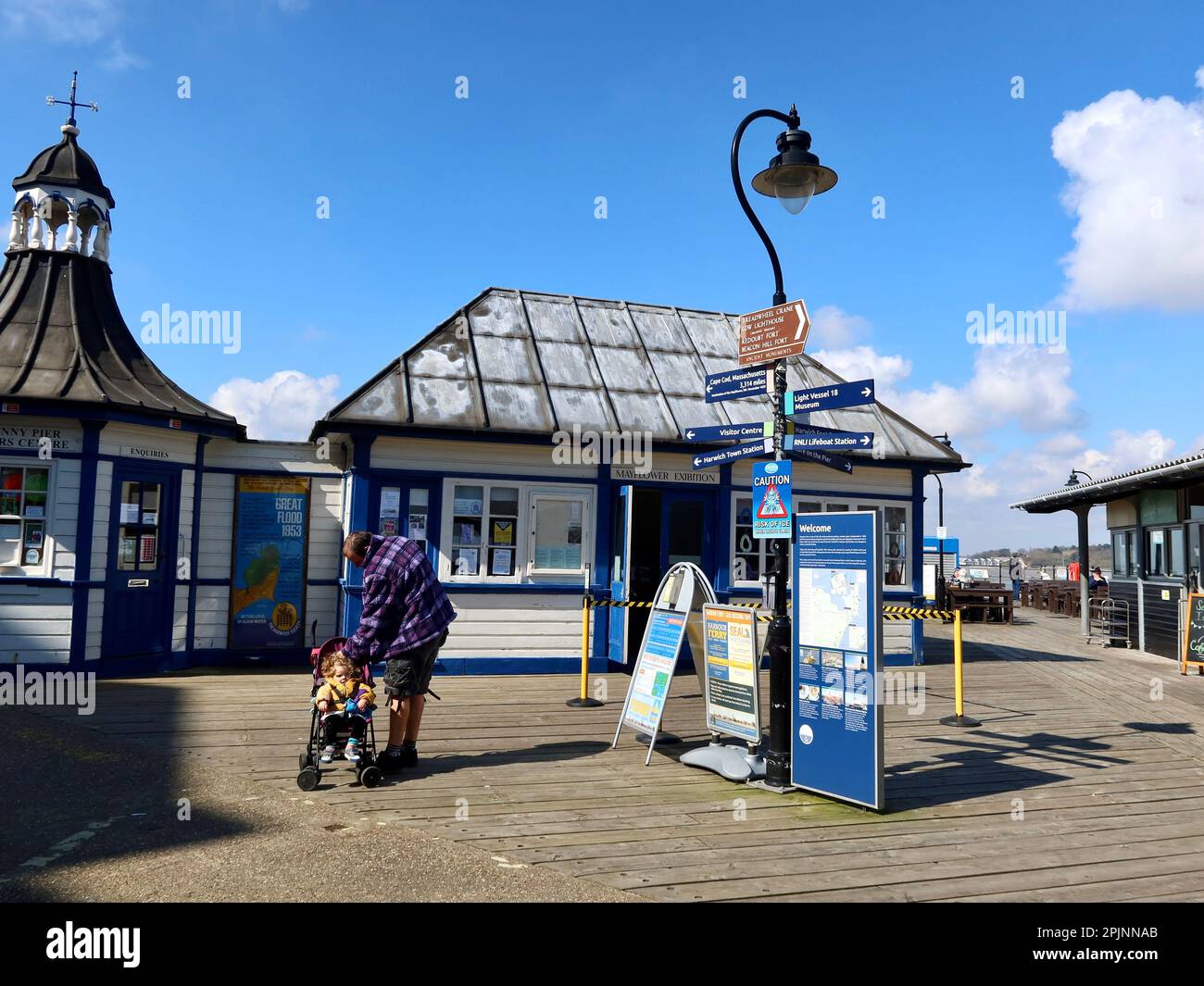 Harwich, Essex, UK - 3 April 2023 : Bright spring day on the coast. Ha ...