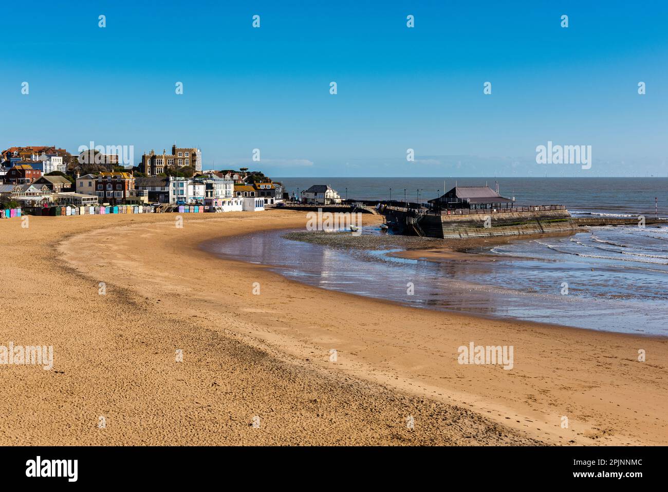 Broadstairs beach in Kent, England on a lovely spring sunny day Stock ...
