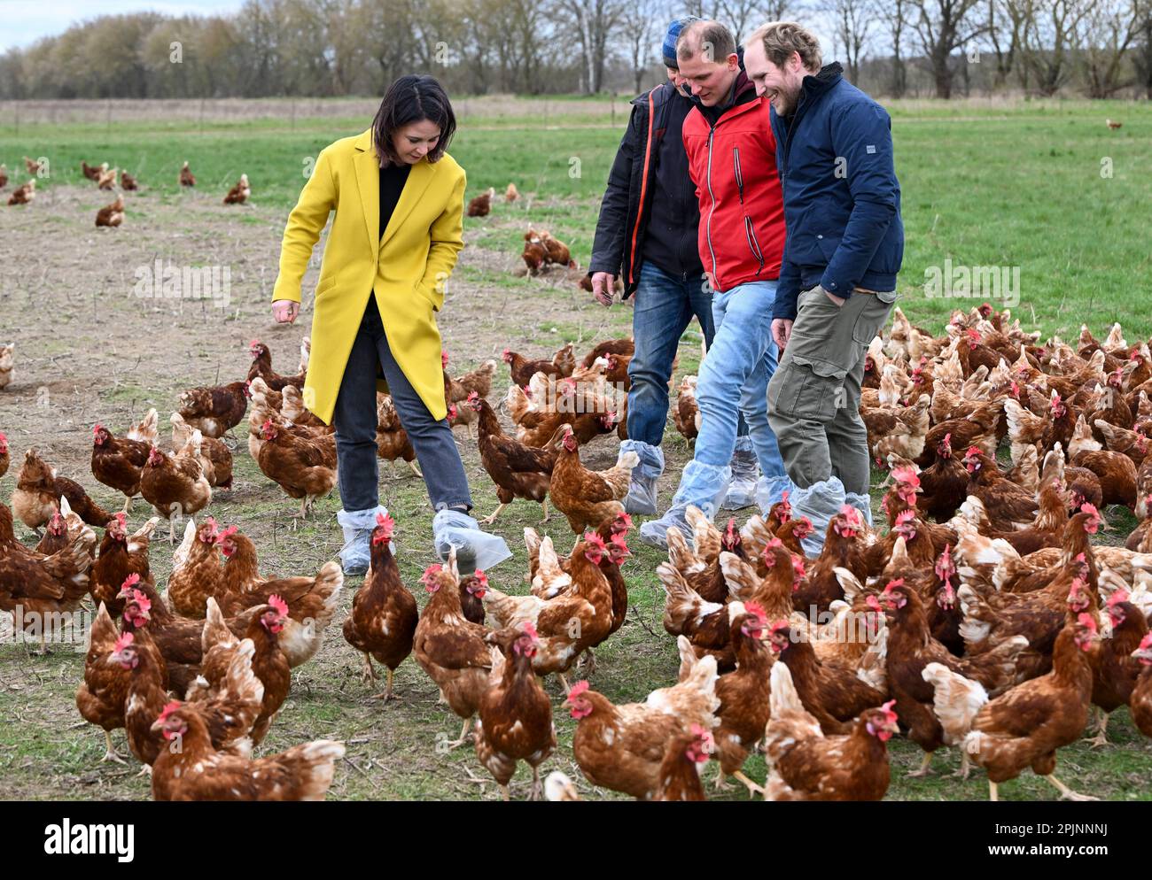 Wustermark, Germany. 03rd Apr, 2023. Foreign Minister Annalena Baerbock ...