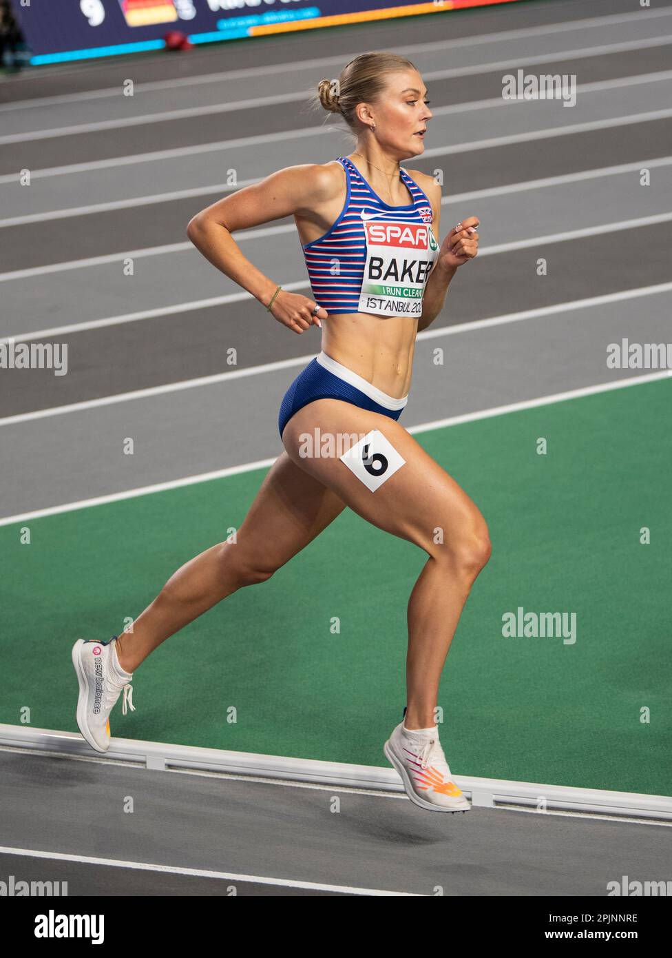 Ellie Baker of Great Britain & NI competing in the women’s 1500m heats ...