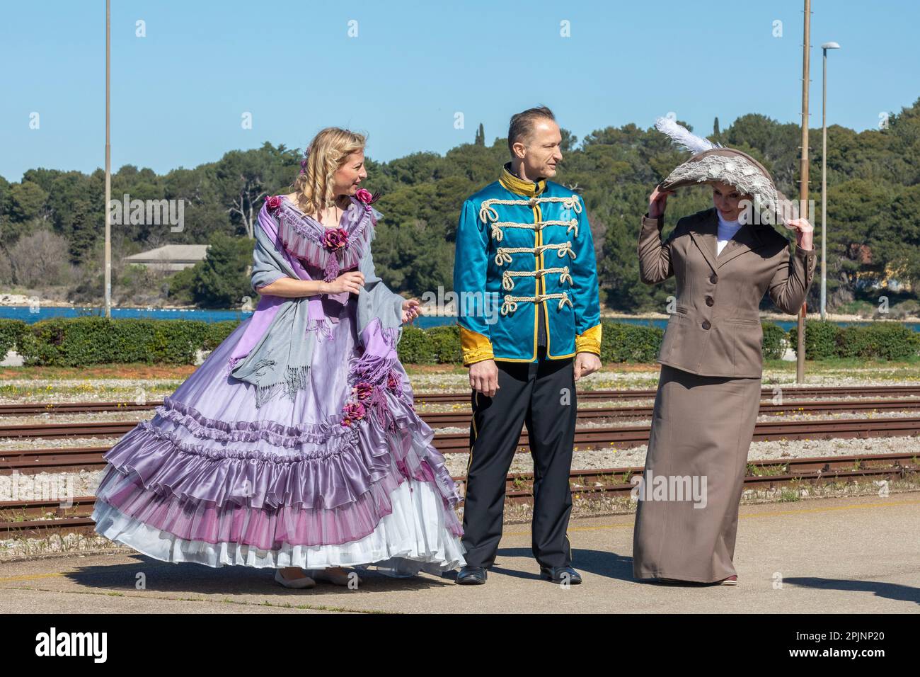 At the railway station tourist board of Pula presented costumed tour of ...
