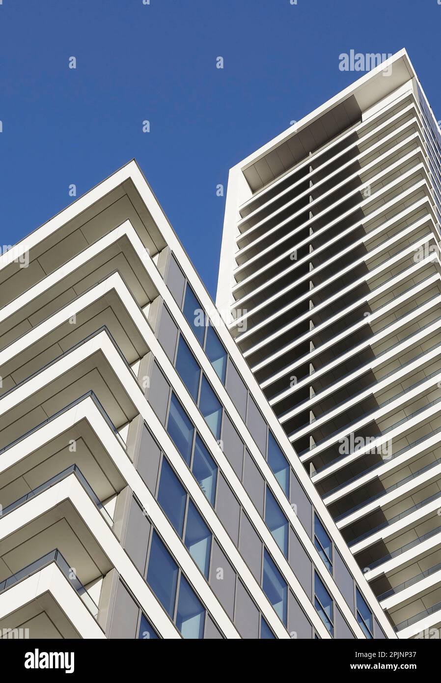 Juxtaposition of facades. Wood Wharf, London, United Kingdom. Architect ...