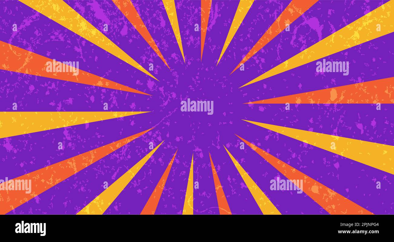 Retro background with rays or stripes in the center. Sunburst or sun ...