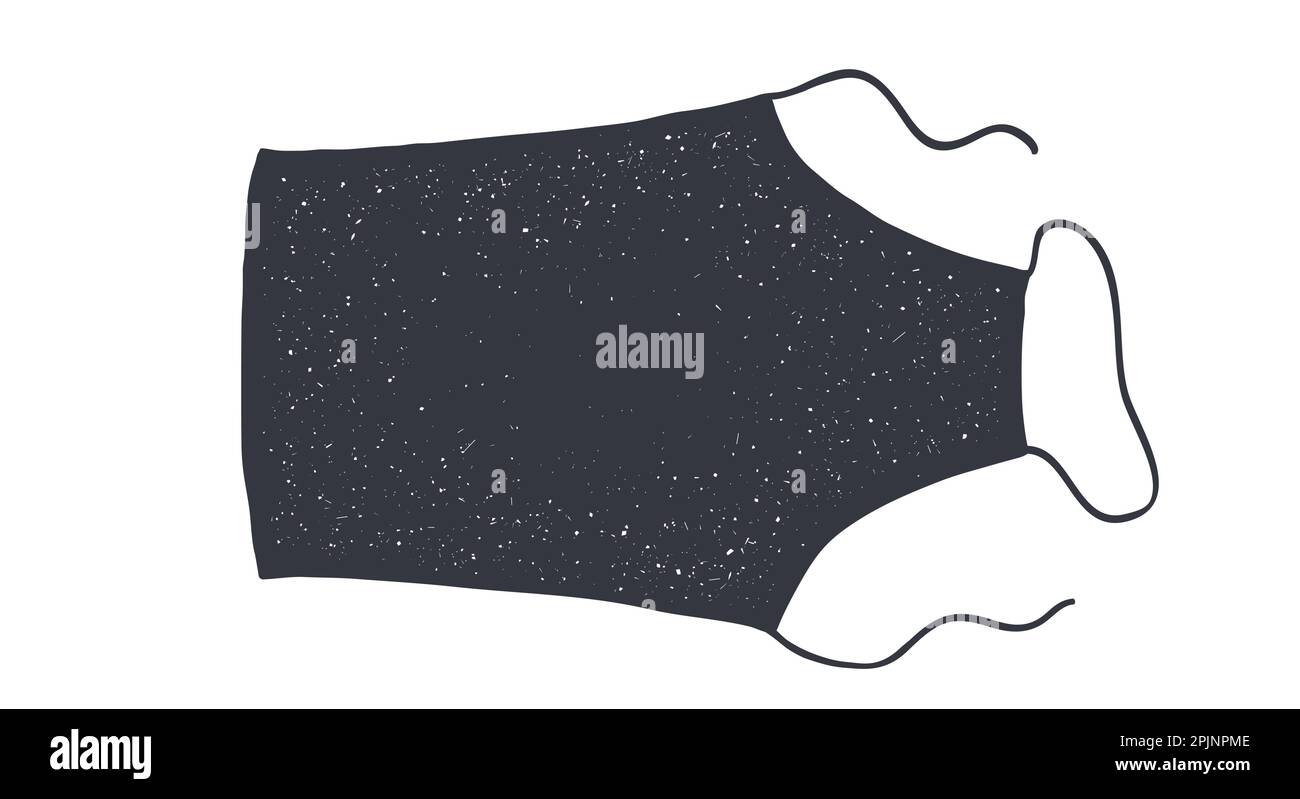 Black textured chefs apron. Kitchen design with hand draw apron. Wall ...