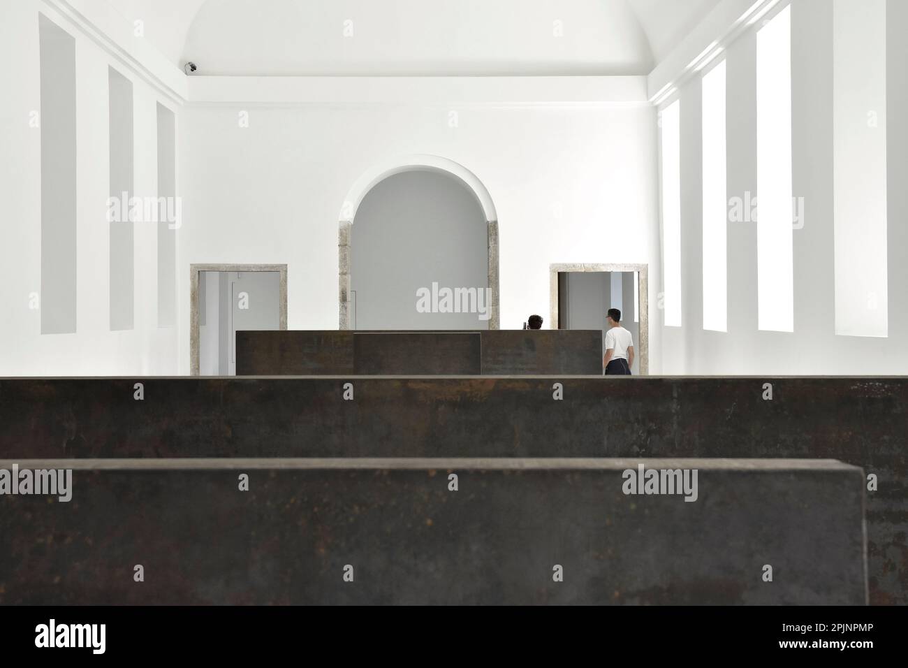 Equal-Parallel/Guernica-Bengasi, steel sculpture by the American artist ...