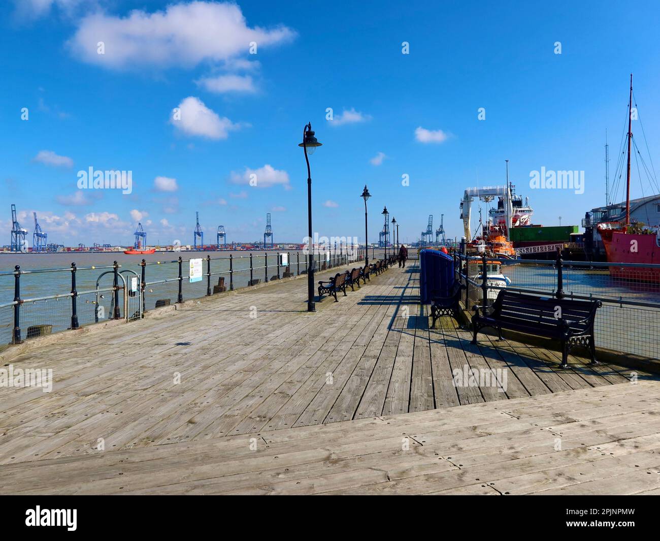 Harwich, Essex, UK - 3 April 2023 : Bright spring day on the coast. Ha ...