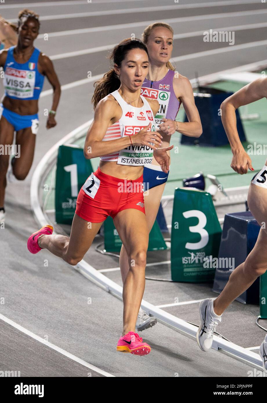 Sofia Ennaoui of Poland competing in the women’s 1500m heats at the ...