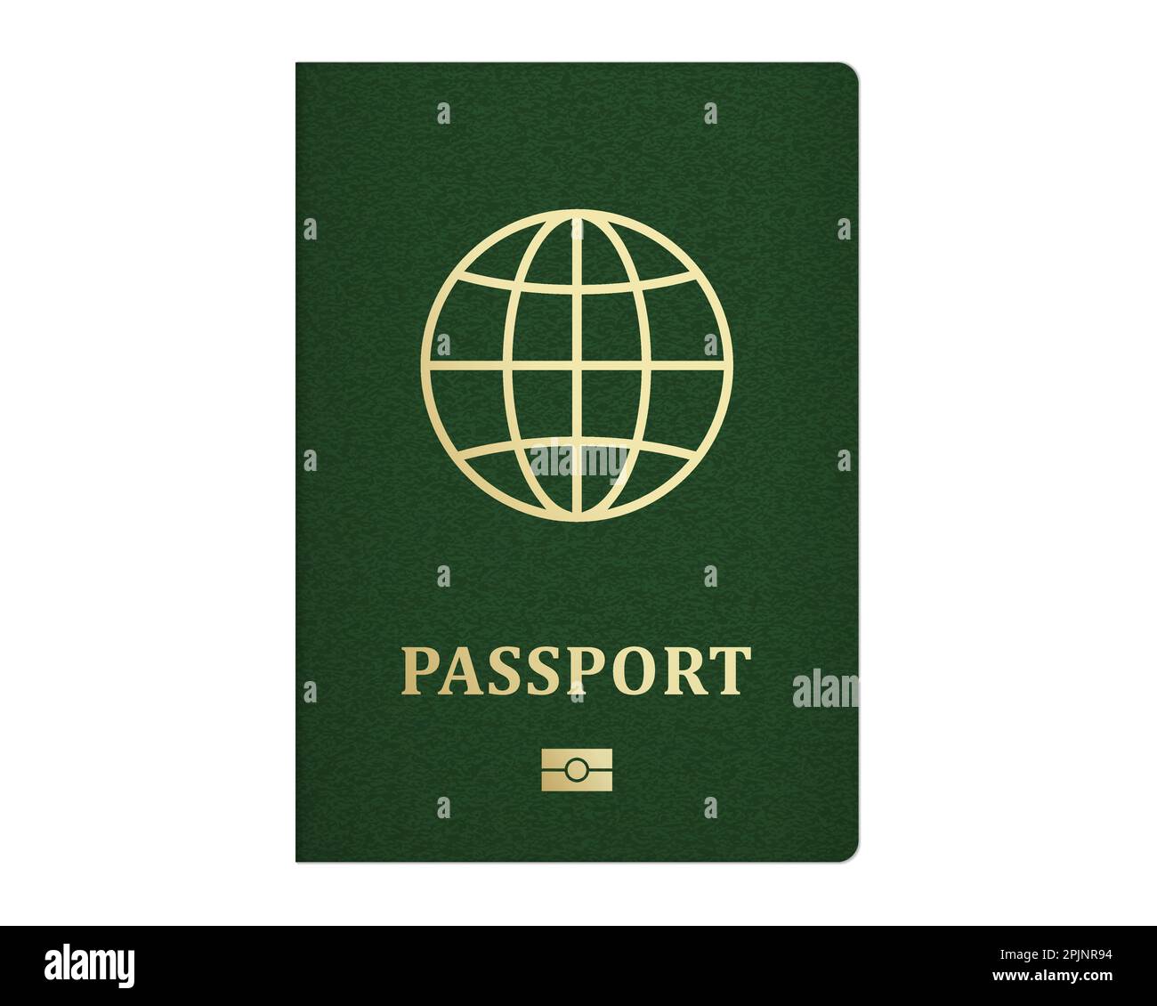 International Passport With Green Cover Realistic E Passport Template