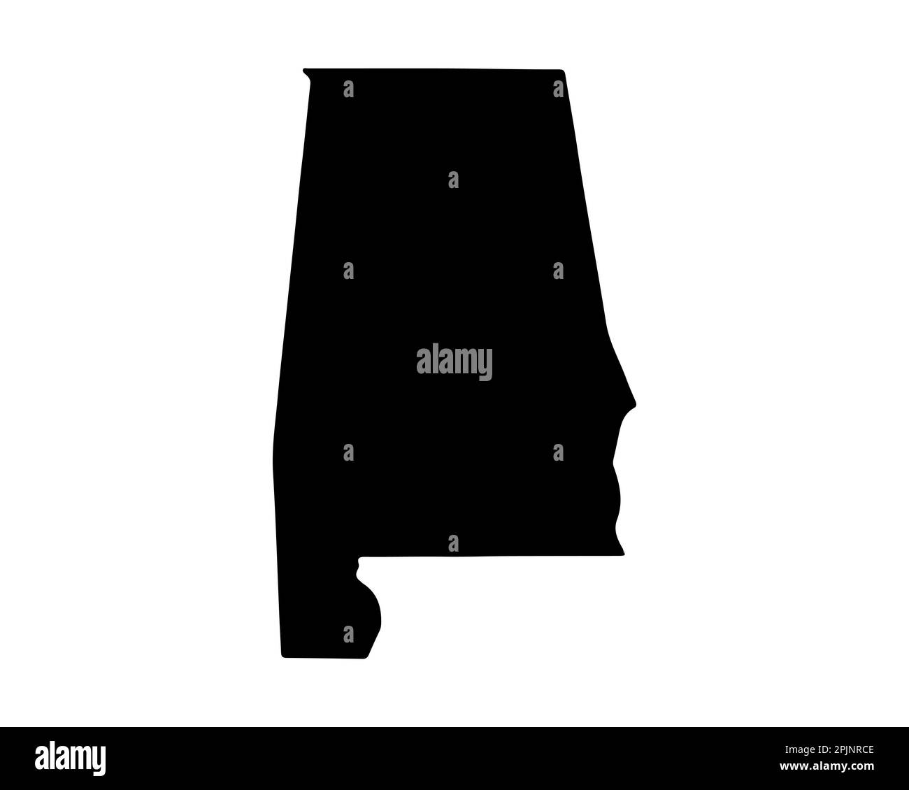 Alabama state map. US state map. Alabama silhouette symbol. Vector ...