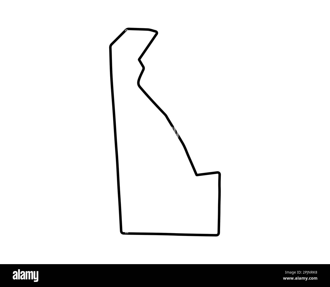 Delaware state map. US state map. Delaware outline symbol. Vector ...