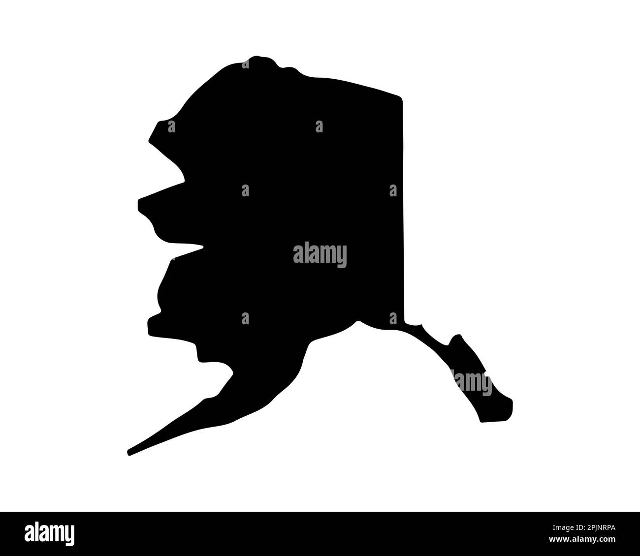 Alaska state map. US state map. Alaska silhouette symbol. Vector ...