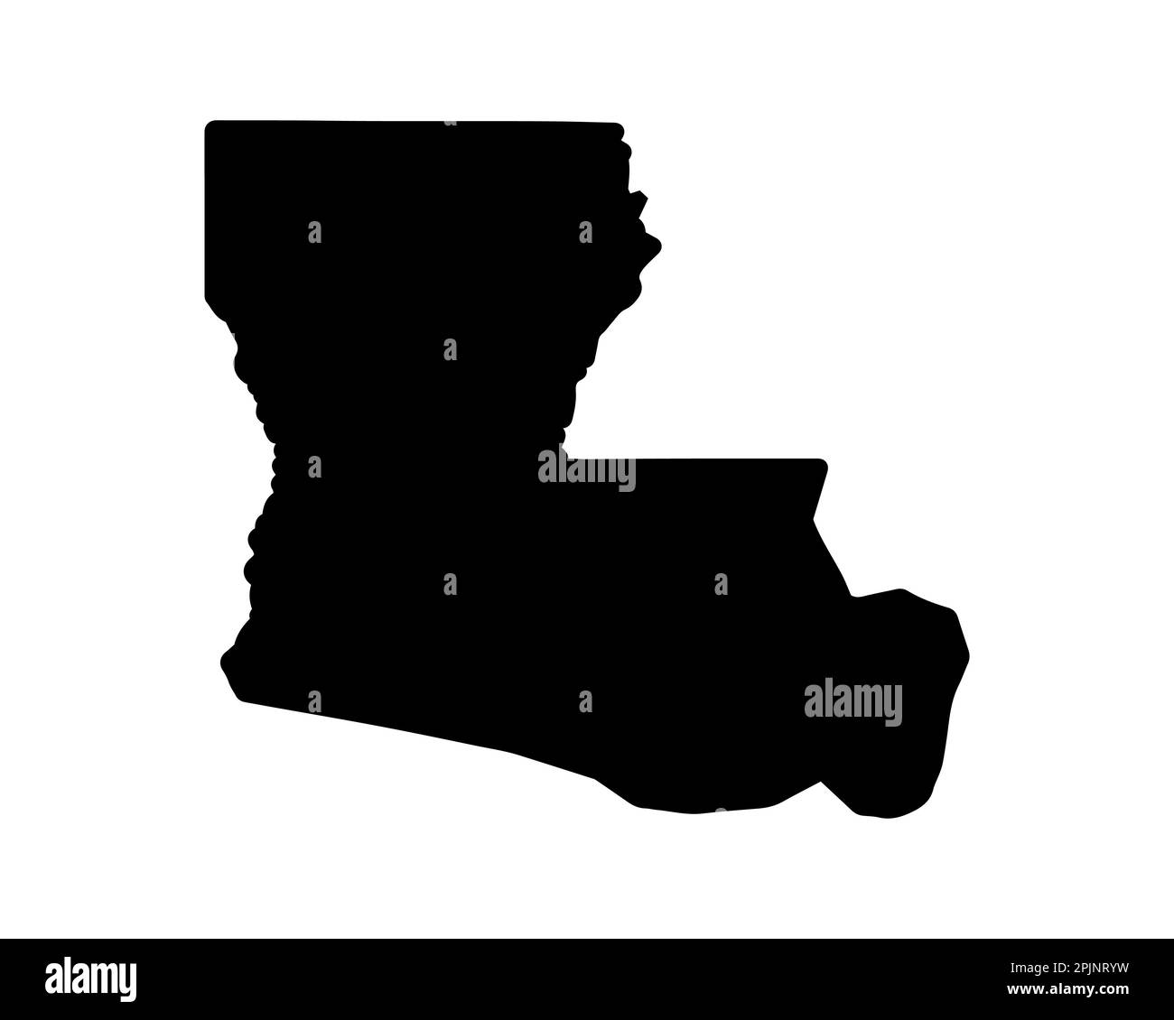 Louisiana State Map Us State Map Louisiana Silhouette Symbol Vector