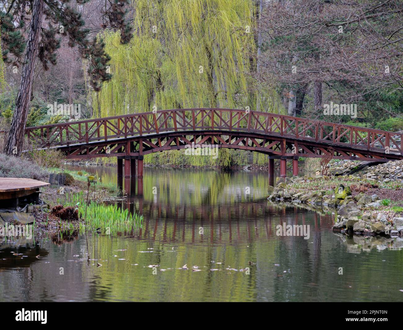 Botanical Gardens in the early spring Wroclaw lower Silesia Poland ...