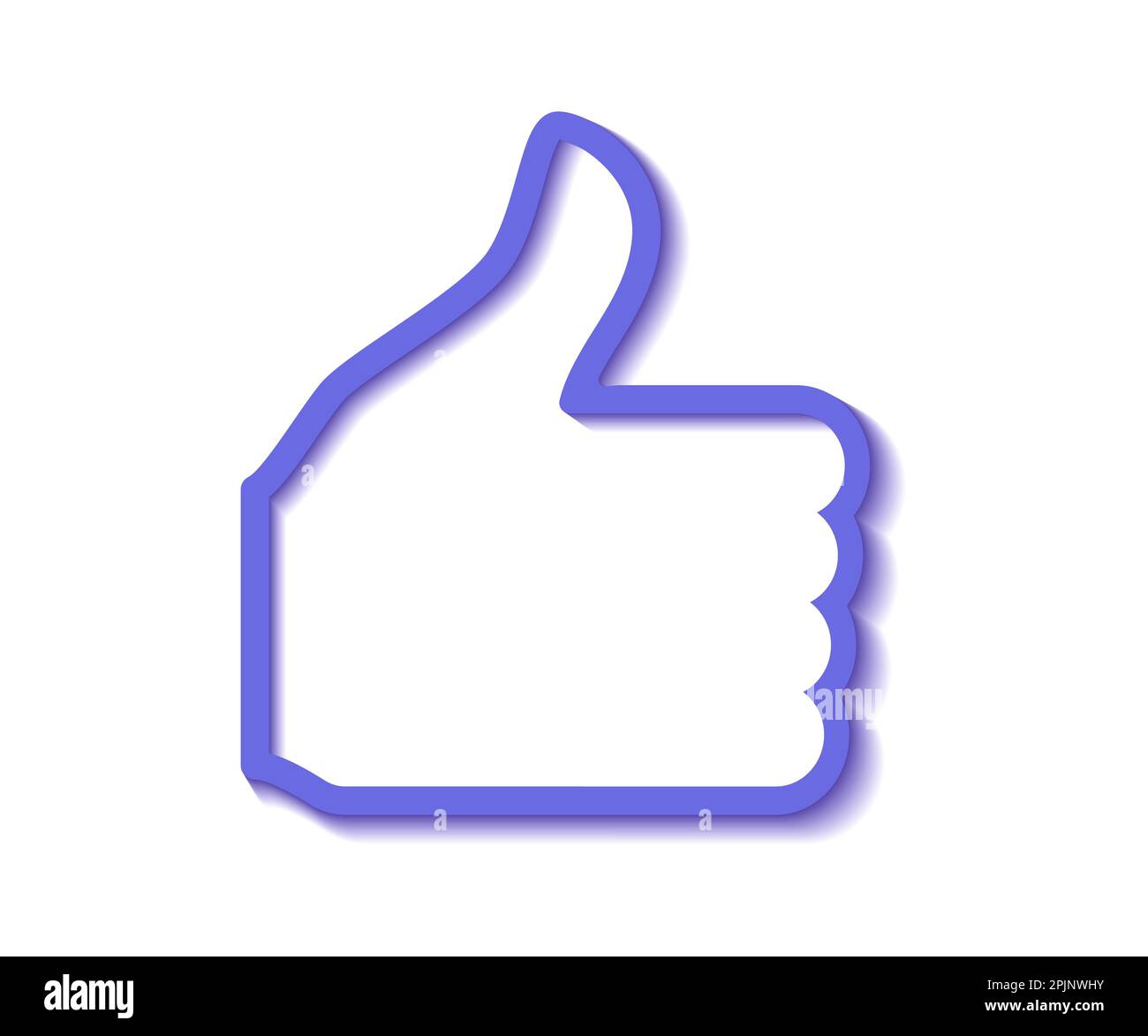 Like icon. Hand with thumbs up symbol. 3d rendering icon. Social media ...