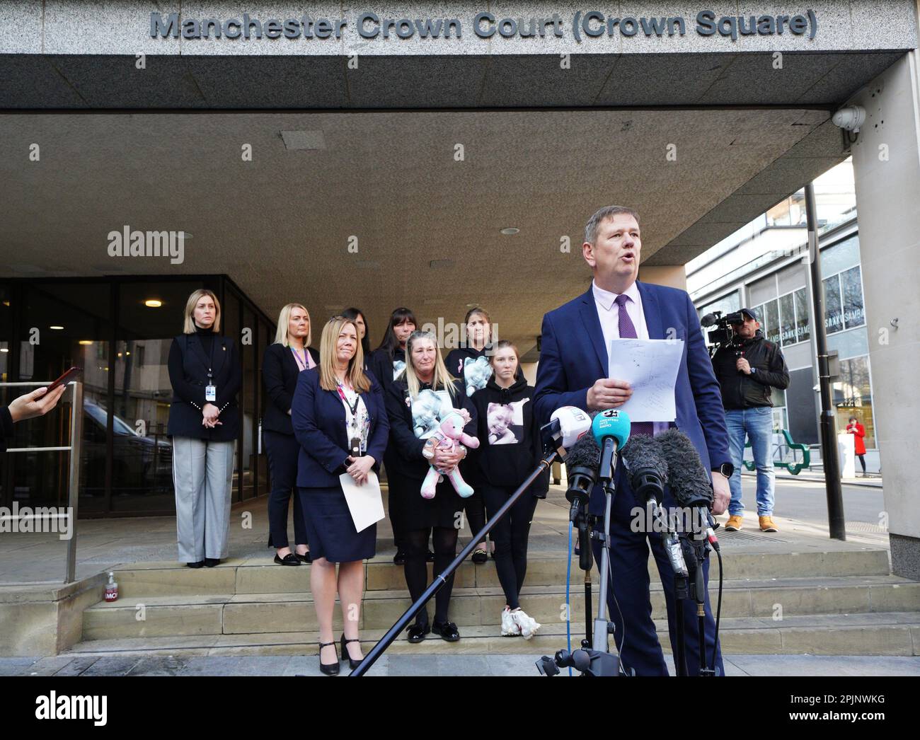 Cheryl Korbel, (centre) mother of nine-year-old Olivia Pratt-Korbel ...