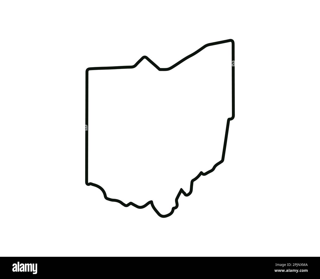 Ohio state map. US state map. Ohio outline symbol. Vector illustration ...