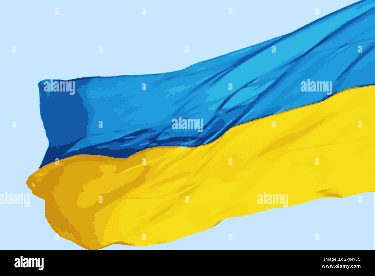 Ukrainian national flag disperses in the wind. Flag of Ukraine on the ...
