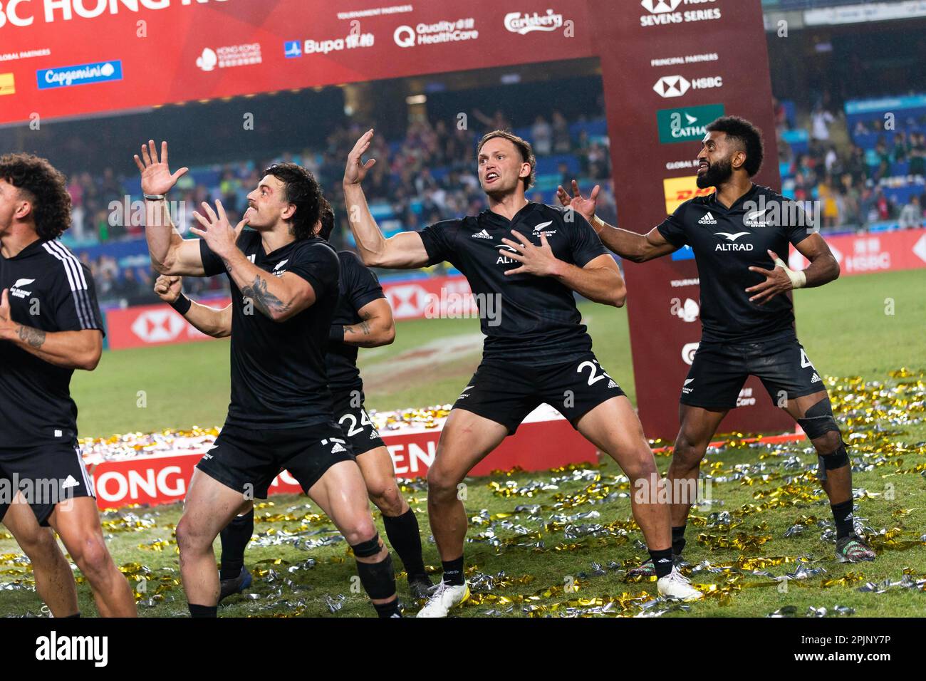 Hong Kong, China. 02nd Apr, 2023. Team New Zealand mens team performing ...