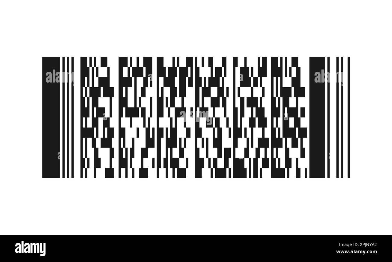 Stacked linear barcode. Code is used in transport, inventory management ...