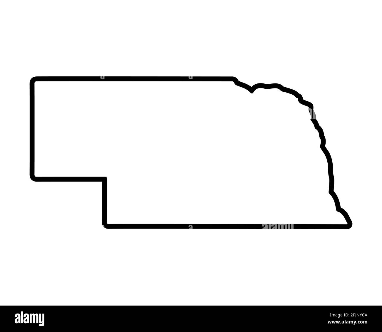 Nebraska state map. US state map. Nebraska outline symbol. Vector ... Nebraska state map. US state map. Nebraska outline symbol. Vector ...