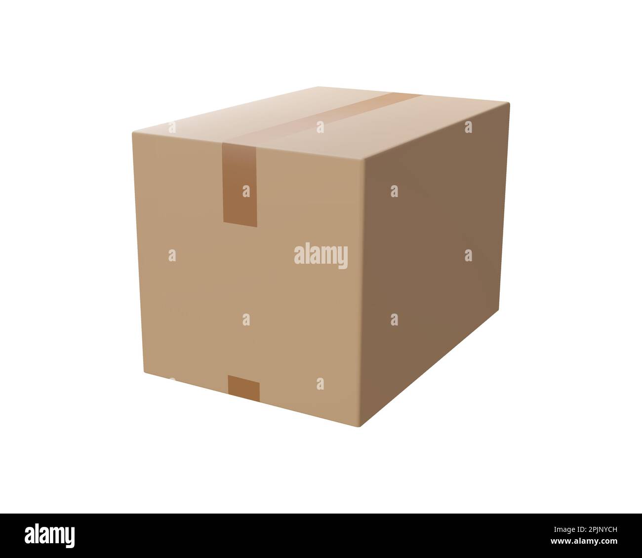 Delivery box on isolated background. Cardboard or carton realistic ...