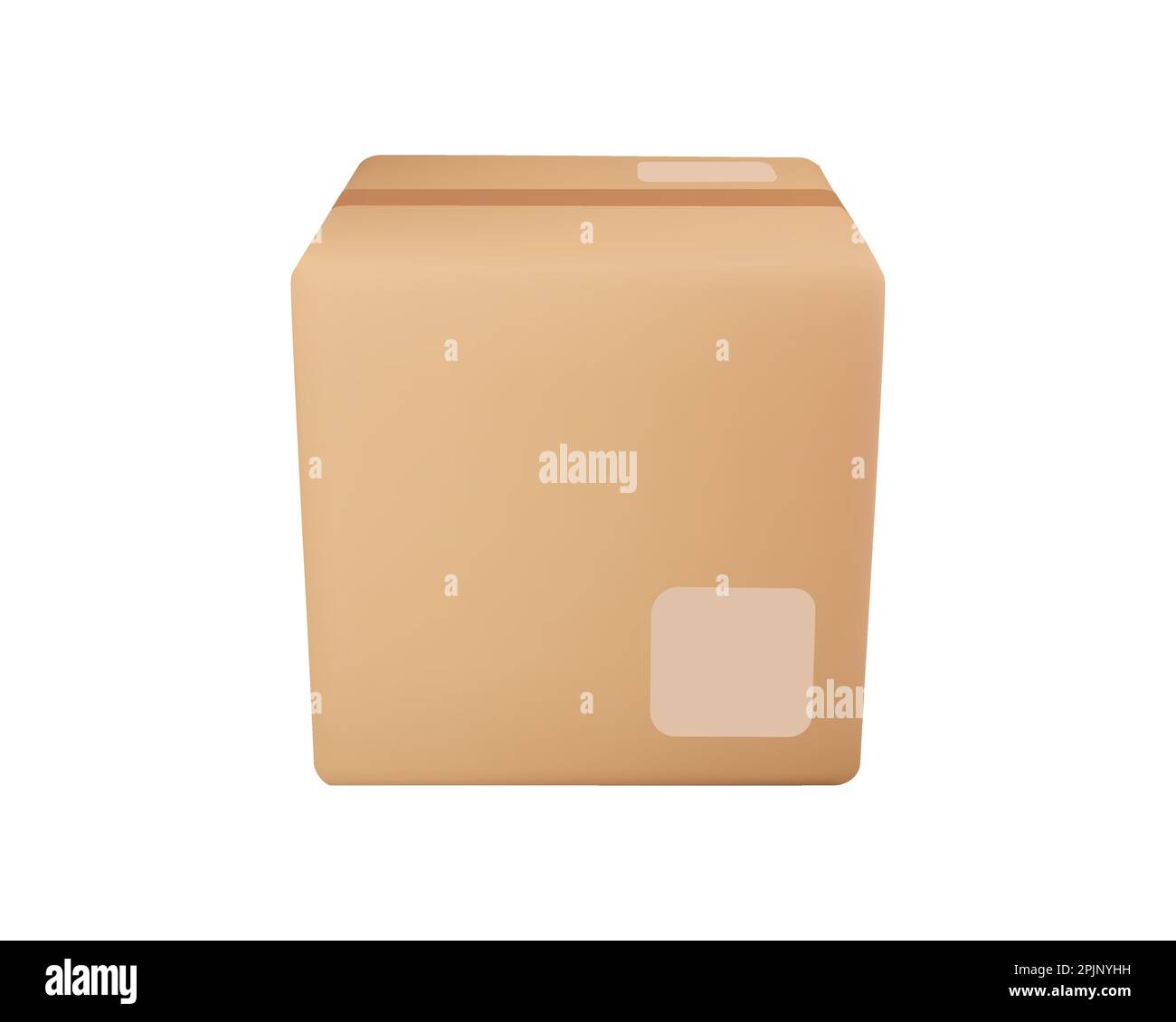 Delivery box on isolated background. Cardboard or carton realistic ...