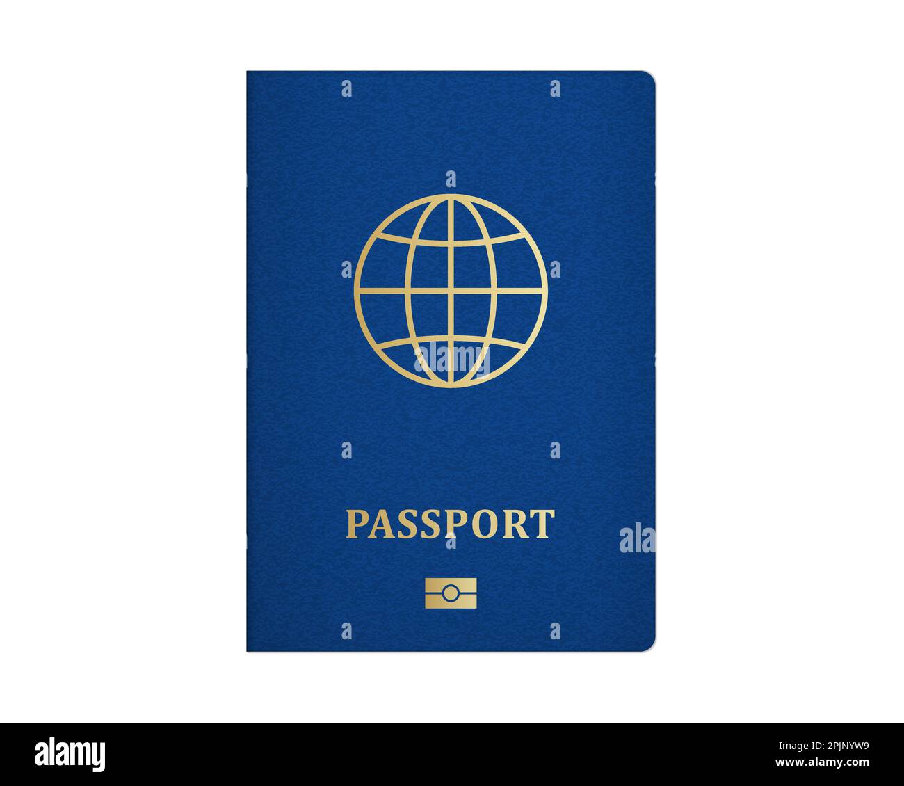 International Passport With Blue Cover Realistic E Passport Template