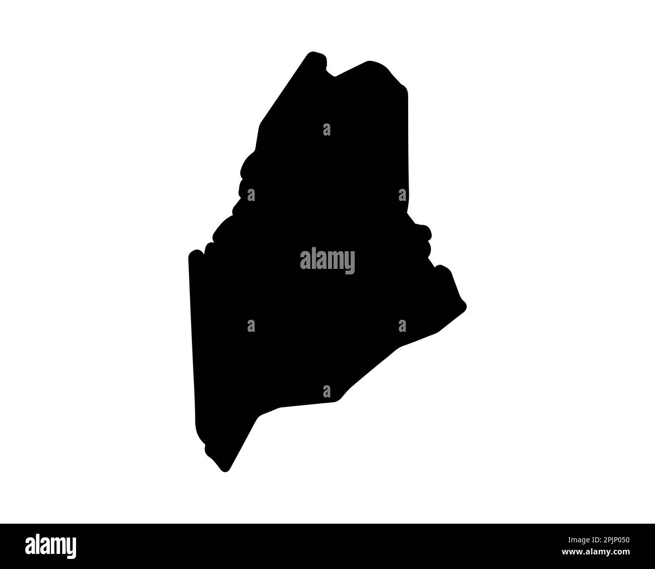 Maine state map. US state map. Maine silhouette symbol. Vector ...
