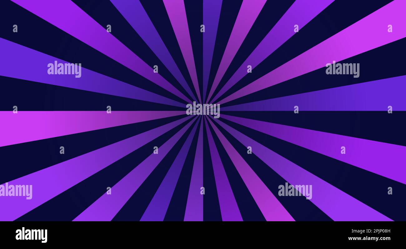 Neon background with rays or stripes in the center. Sunburst or sun ...