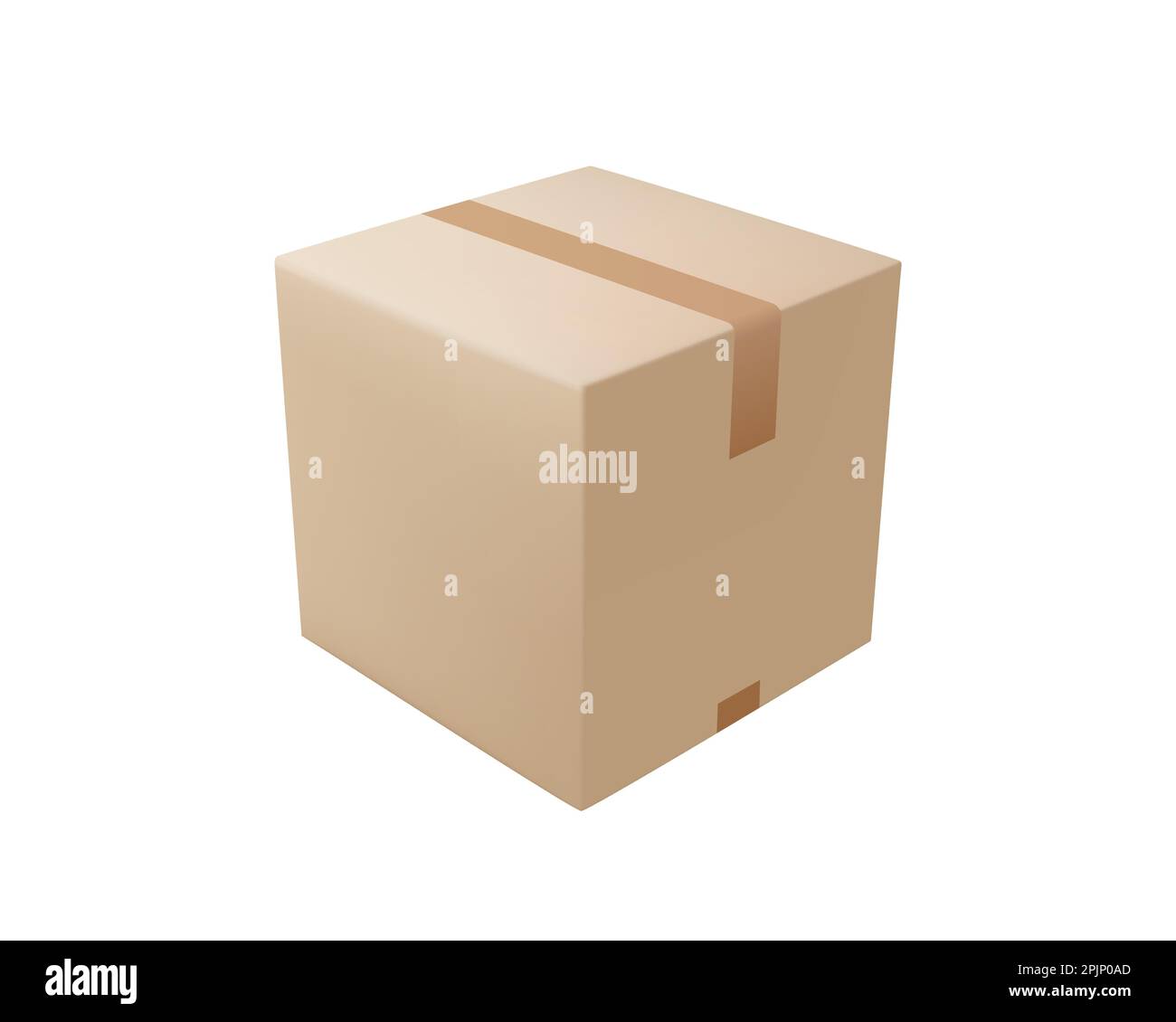 Delivery box on isolated background. Cardboard or carton realistic ...