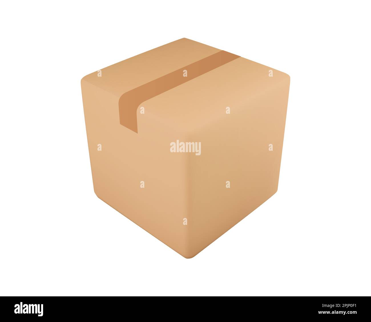 Delivery box on isolated background. Cardboard or carton realistic ...