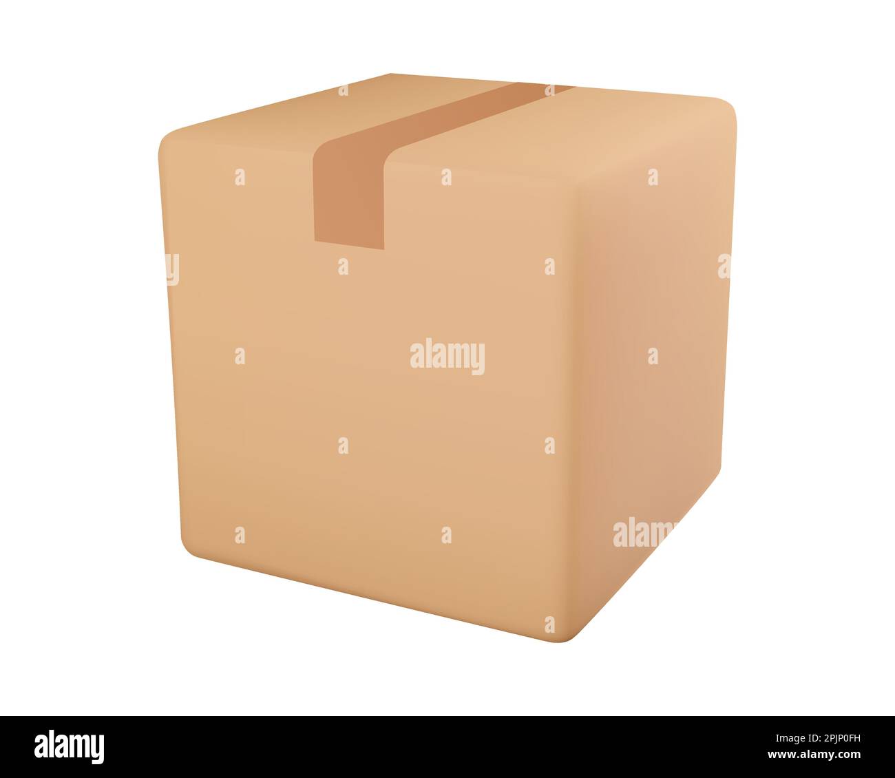 Delivery box on isolated background. Cardboard or carton realistic ...