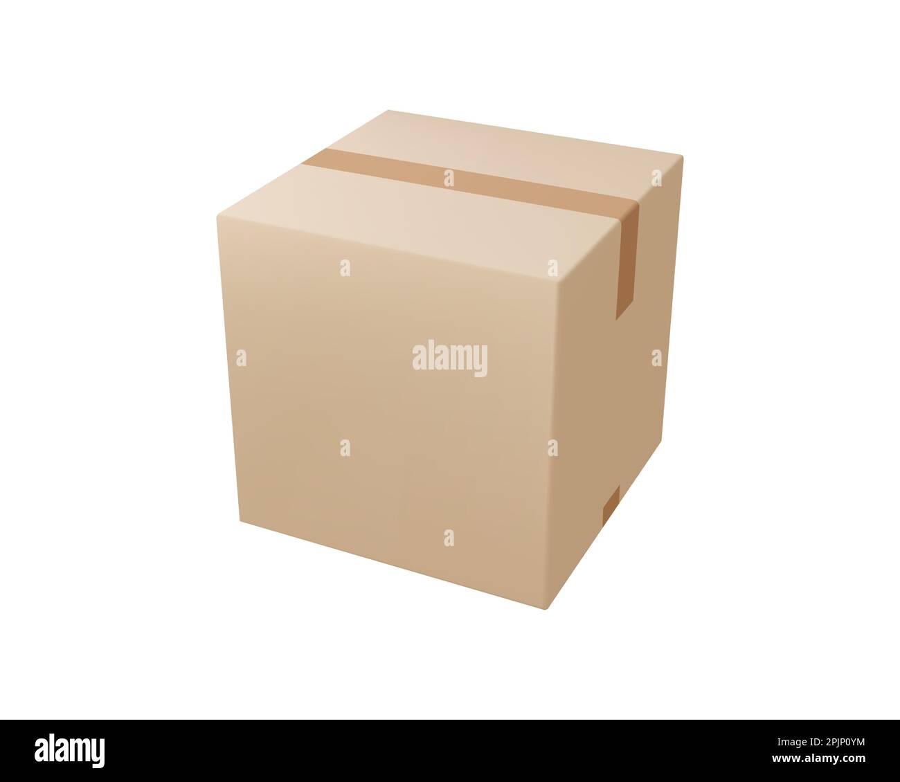 Delivery box on isolated background. Cardboard or carton realistic ...