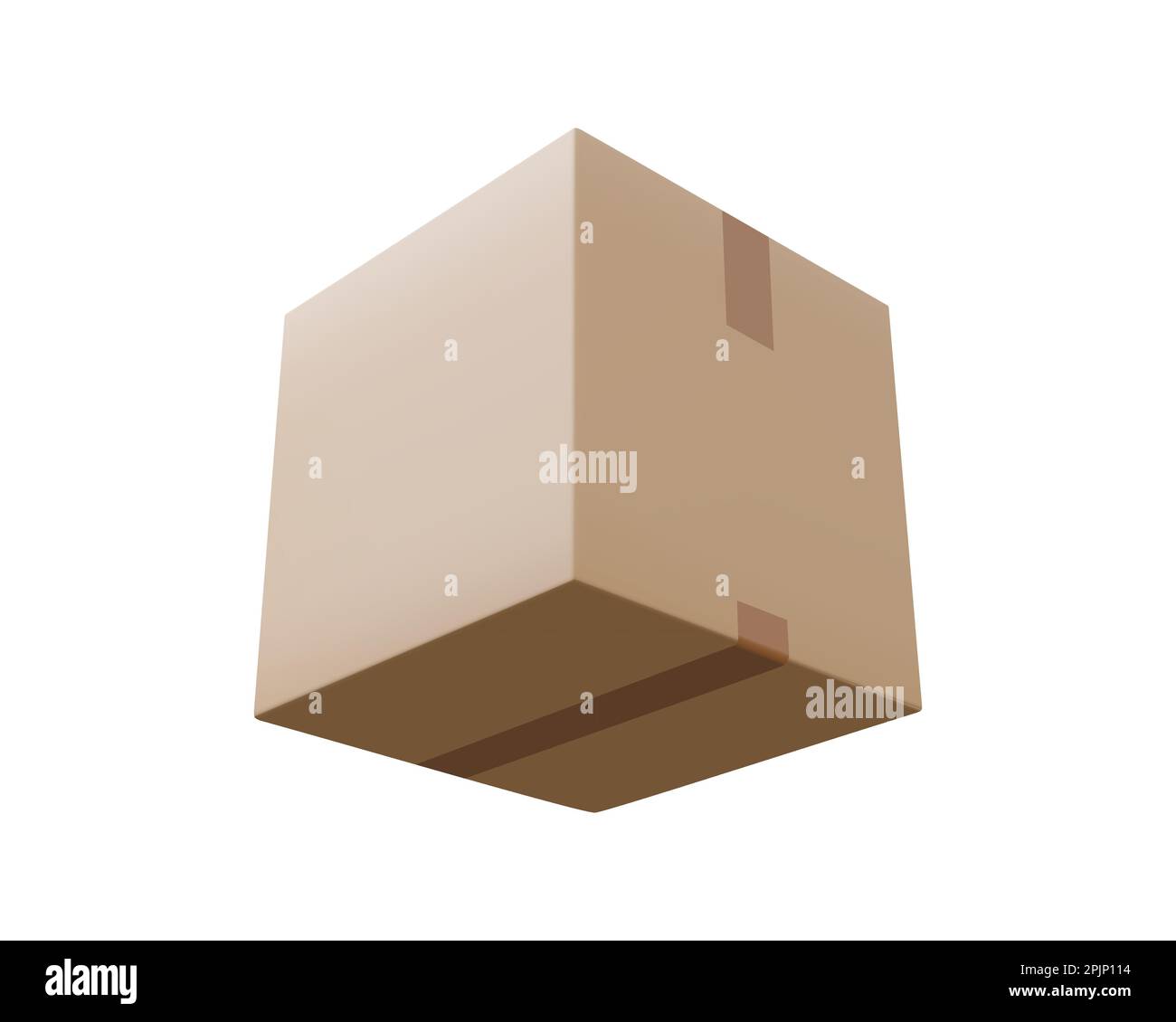 Delivery box on isolated background. Cardboard or carton realistic ...