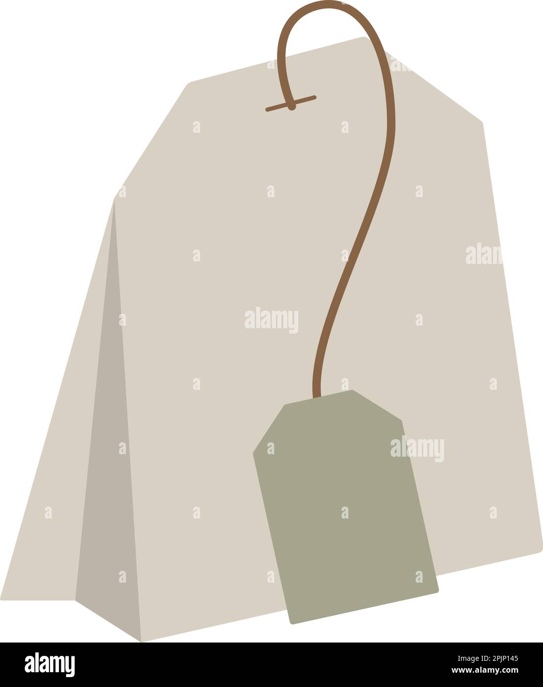 Teabag or tea bag with label. Flat illustration Stock Vector Image ...