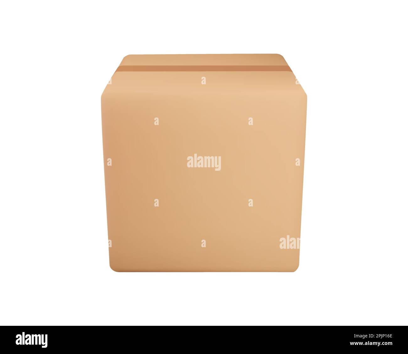 Delivery box on isolated background. Cardboard or carton realistic ...