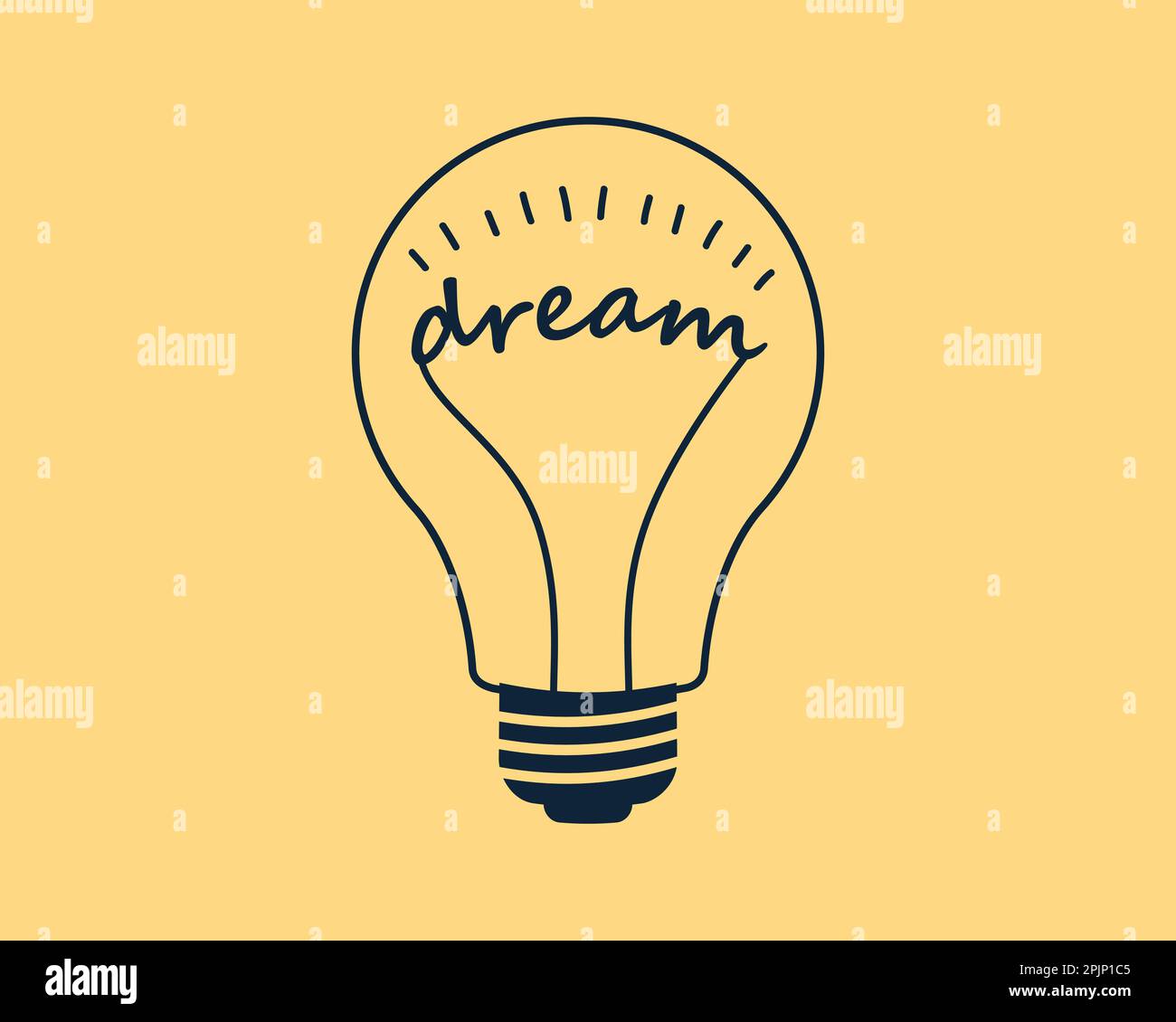 Light bulbs. Dream as glower inside the light bulb or lamp. Rays around ...