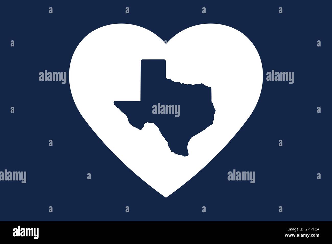 US American state inside the heart shape. Texas state. Patriotic heart ...