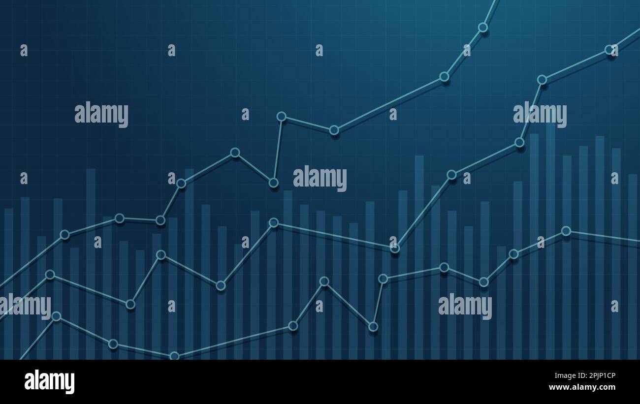 Financial chart or graph. Rising stock market or rise of economy. Stock ...