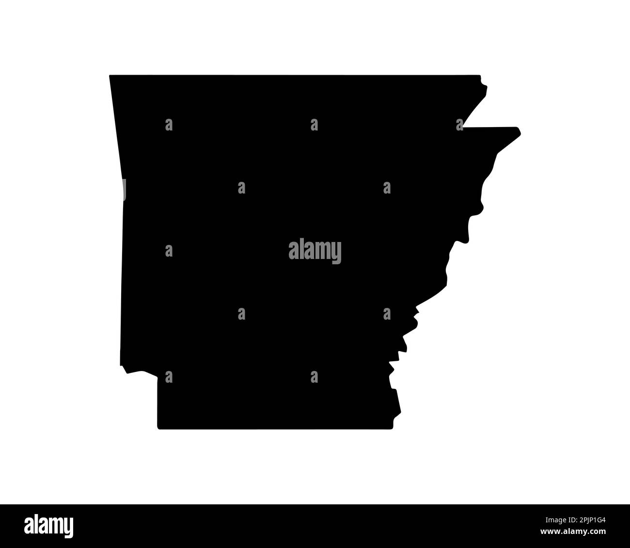Arkansas state map. US state map. Arkansas silhouette symbol. Vector ...