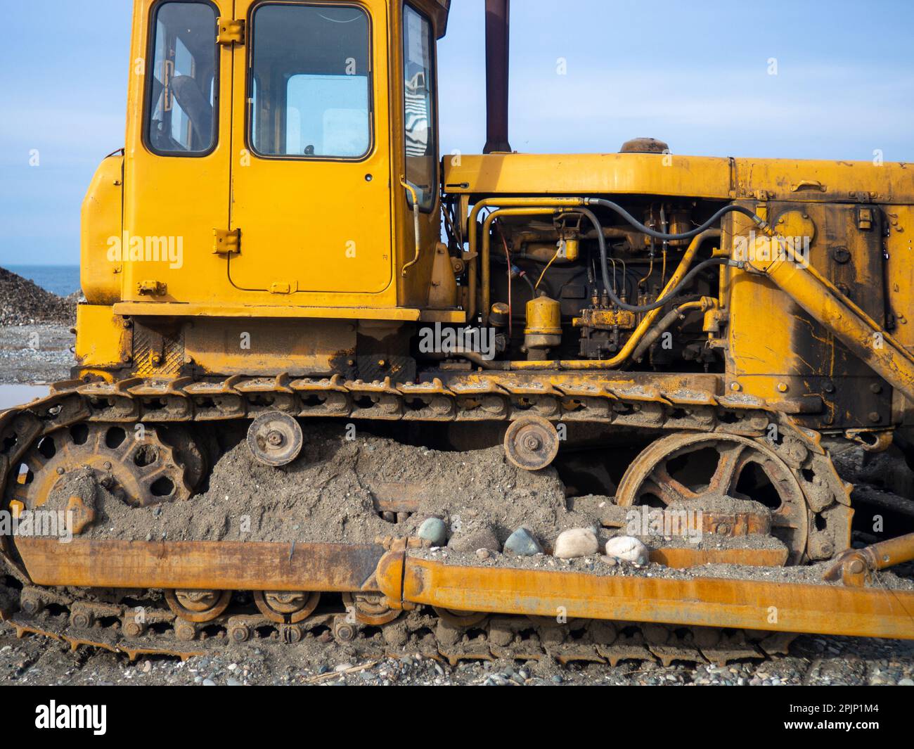 Bulldozer for excavation. B10PM. Tractor from the Chelyabinsk Tractor ...